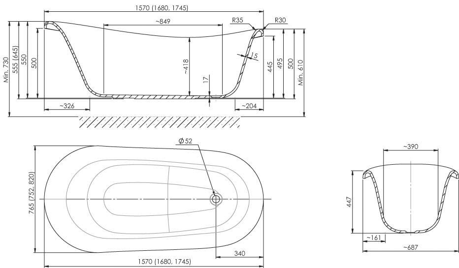 Vany do prostoru - volně stojící vany